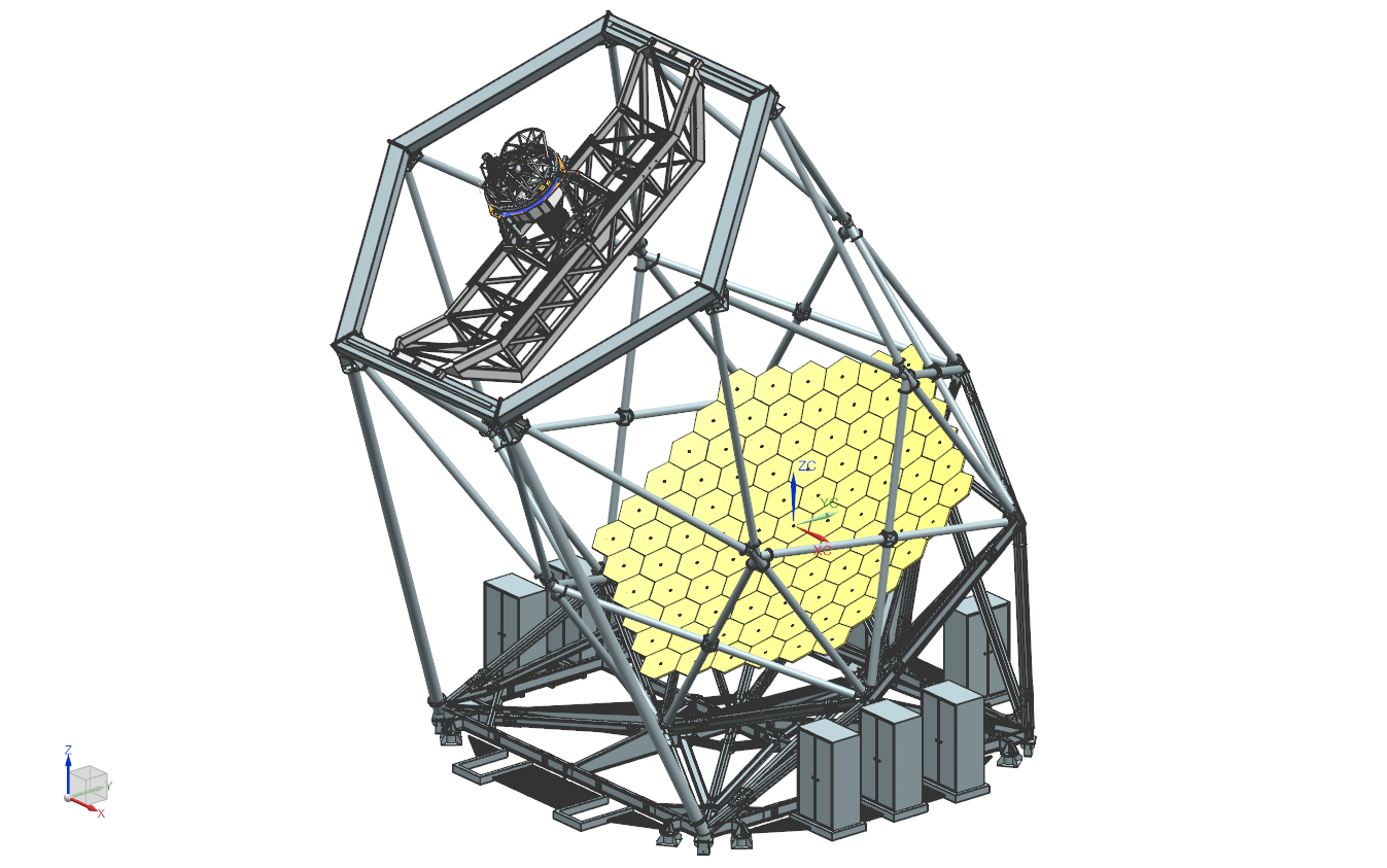 Figure 2.1 : SALT telescope structure with instrument payload and ...